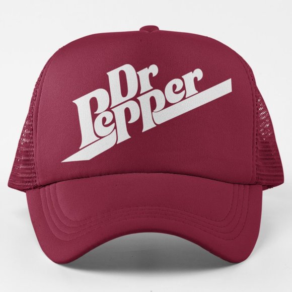 Accessories | New Dr Pepper Retro Logo Foam Trucker Mesh Snapback Hat ...